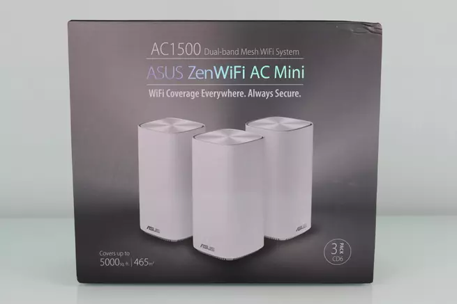 ASUS ZenWiFi AC Mini CD6 Mesh WiFi жүйесінің корпусының алдыңғы көрінісі