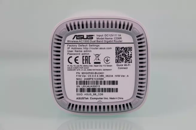 ASUS ZenWiFi AC Mini CD6 торлы WiFi жүйесінің төменгі аймағы егжей-тегжейлі