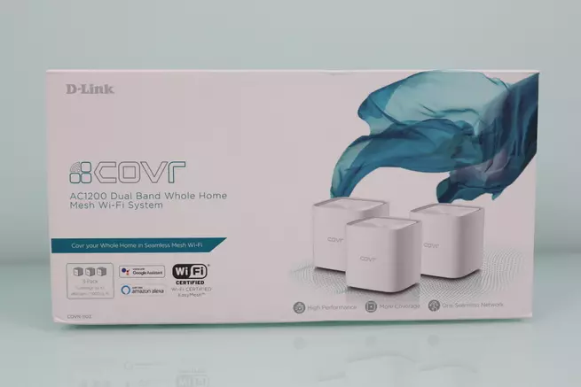 D-Link COVR-1103 Mesh WiFi පද්ධති පෙට්ටියේ ඉදිරිපස