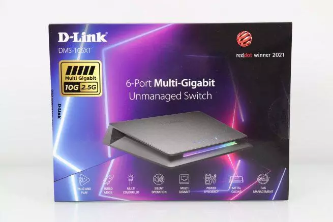 Pamja e përparme e kutisë së çelësit D-Link DMS-106XT