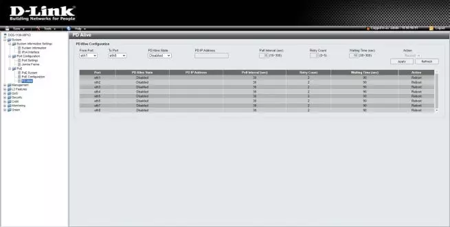 D-Link DGS-1100-08PV2: Gigabit PoE+:n hallitun kytkimen tarkistus 421_40