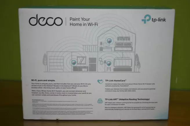 Mặt sau của hộp hệ thống Wi-Fi lưới TP-Link Deco M5