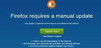 Остерігайтеся сайтів, які видають себе за оновлення Firefox вручну