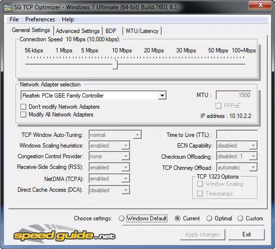 Ang TCP Optimizer 4 ay magagamit na ngayon at nagdadala ng pagiging tugma sa Windows 10 8265_2